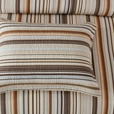 Chezmoi Collection Avery Striped Cotton Quilt Set Queen Size, 3-Piece ...