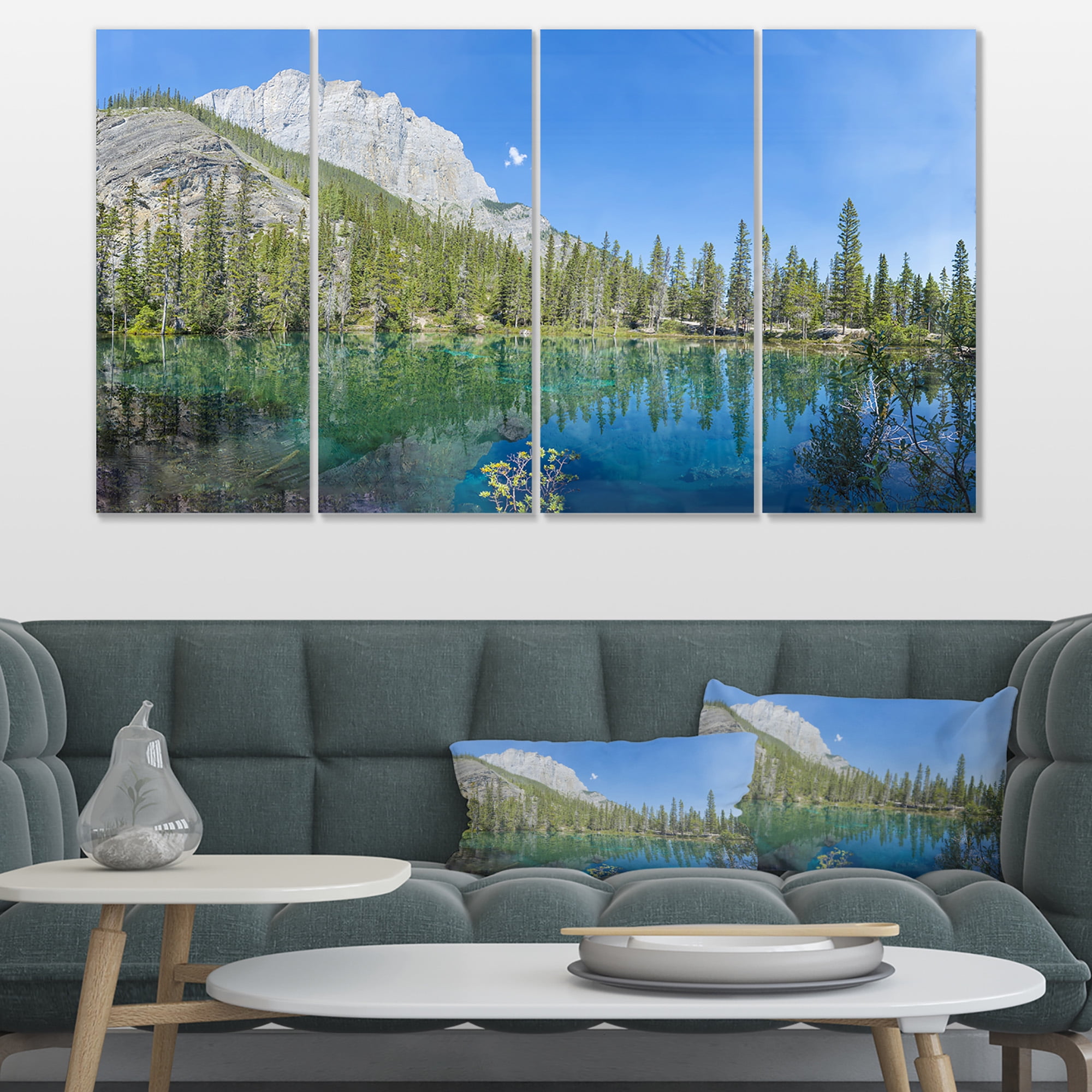 Click here for Designart Grassi Lake Canmore Alberta Canada - Lan... prices