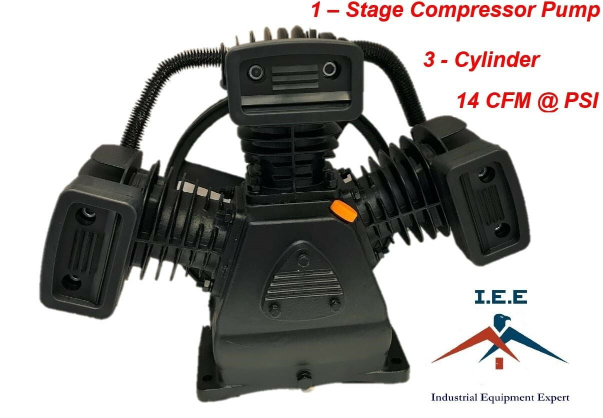 Air Compressor Pump - 1-Stage, 3-Cylinder, 14 CFM @ 90 PSI - Walmart.com