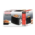 Aiwa Black Toaster, 2 Slice Wide Slot, Reheat and Defrost Function, 6 ...