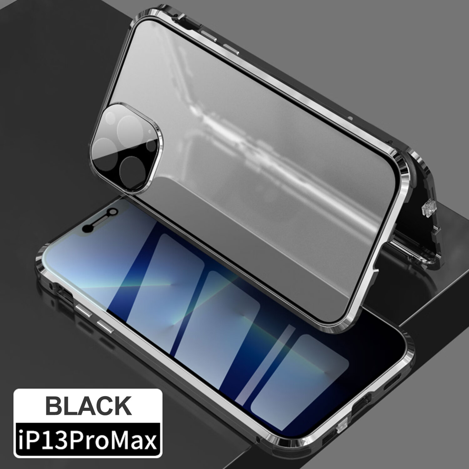 Elepower Double-sided Glass Anti-peek Case for iPhone 13 Pro Max 6.7 ...