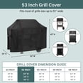 unicook Gas Grill Cover 53 inch Heavy Duty Waterproof for Backyard ...