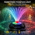 Foxlux Pond Fountain Aerator Lights, LED RGB Multicolor Aerator ...