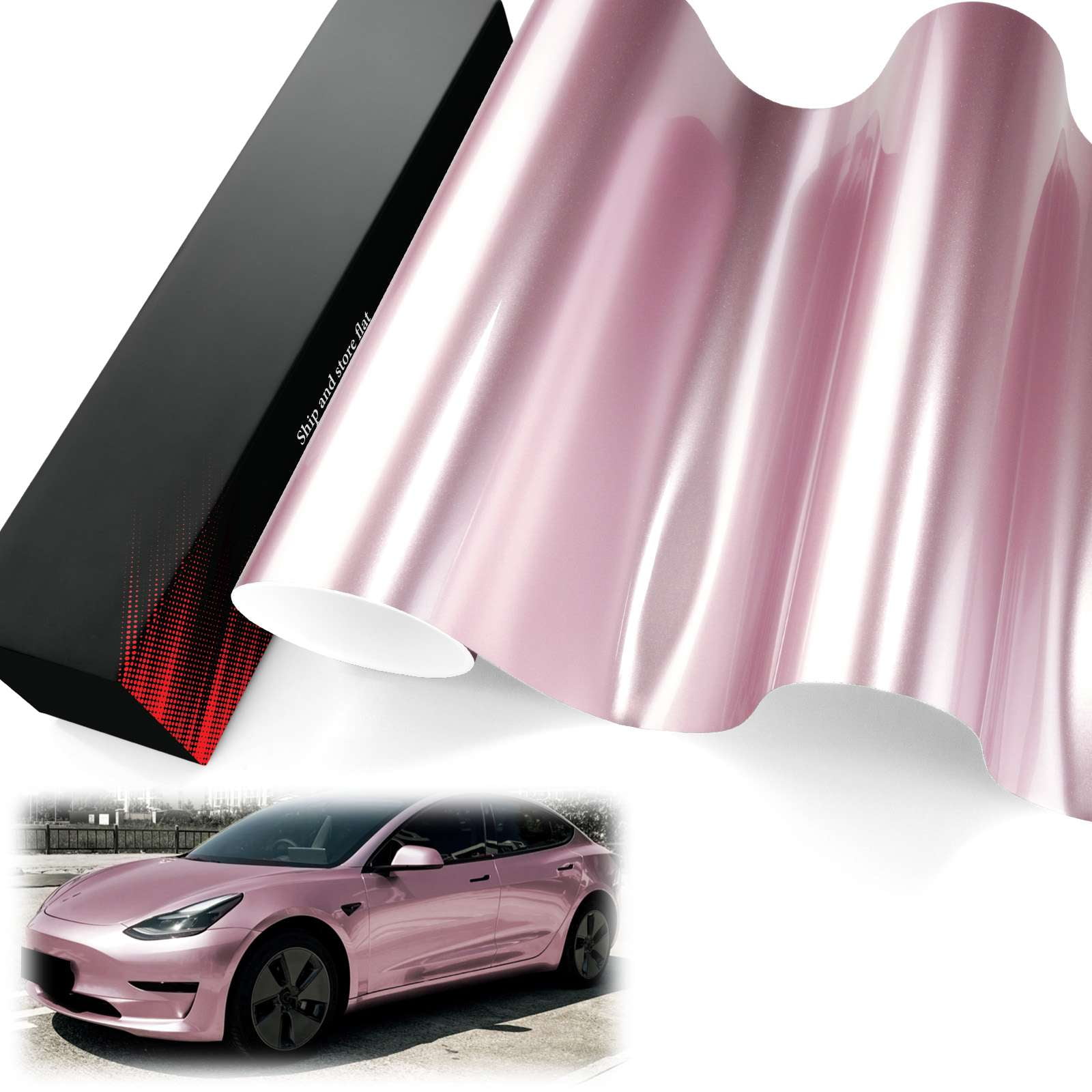 PET Liner Vinyl Super Gloss Metallic Passion Pink Automotive Wrap Car ...