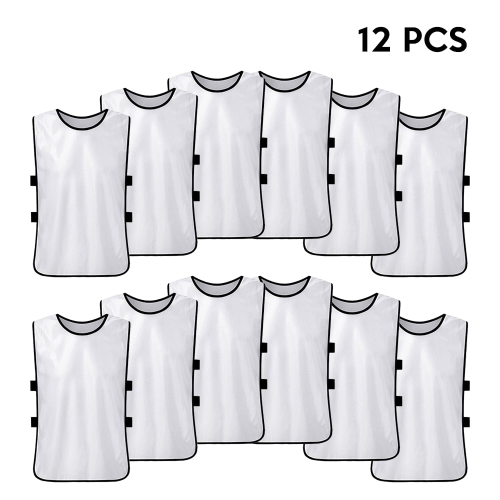 12 PCS Kid's Soccer Pinnies Quick Drying Football Jerseys Youth Sports ...