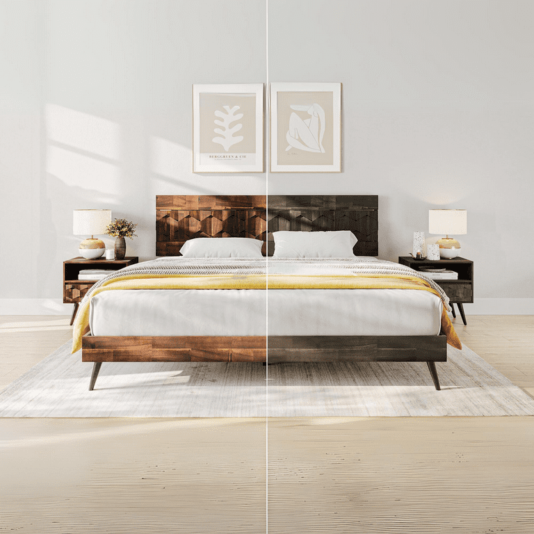 Mocha bed frame store