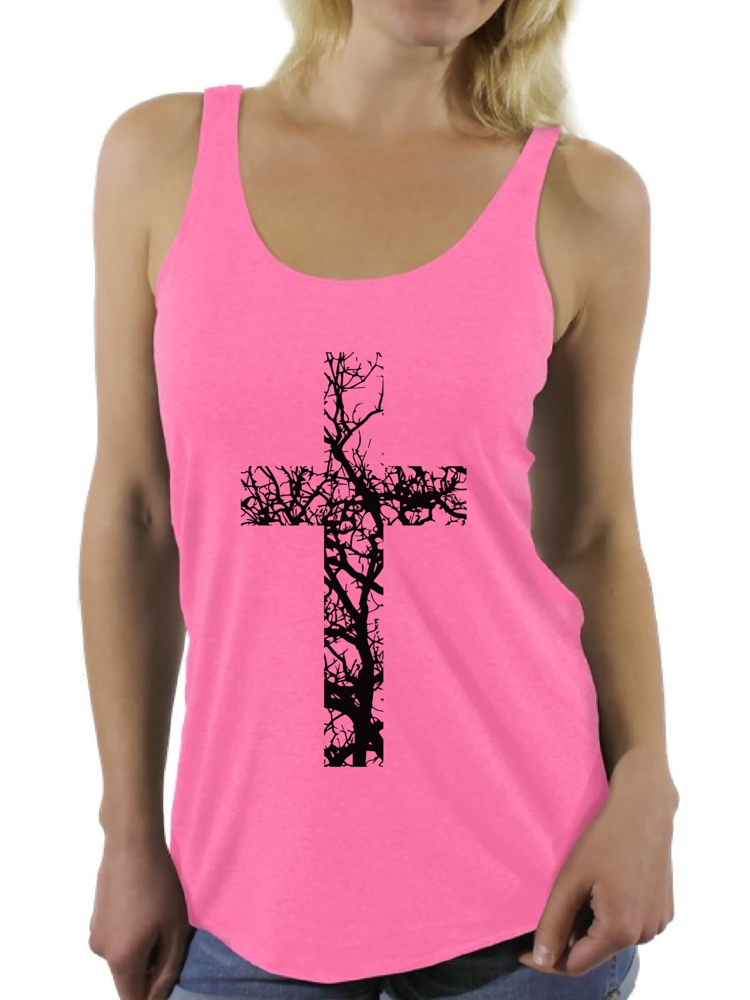 Awkward Styles Awkward Styles Black Cross Racerback Tank Top For