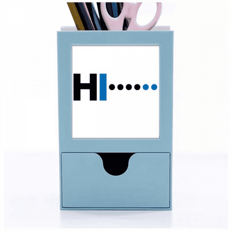 Morse Code Hello Dot Line Expression Desk Supplies Organizer Pen Holder ...