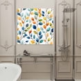 Colorful Leaves Spring Plants Canvas Artwork Painting Art, Blue Green ...