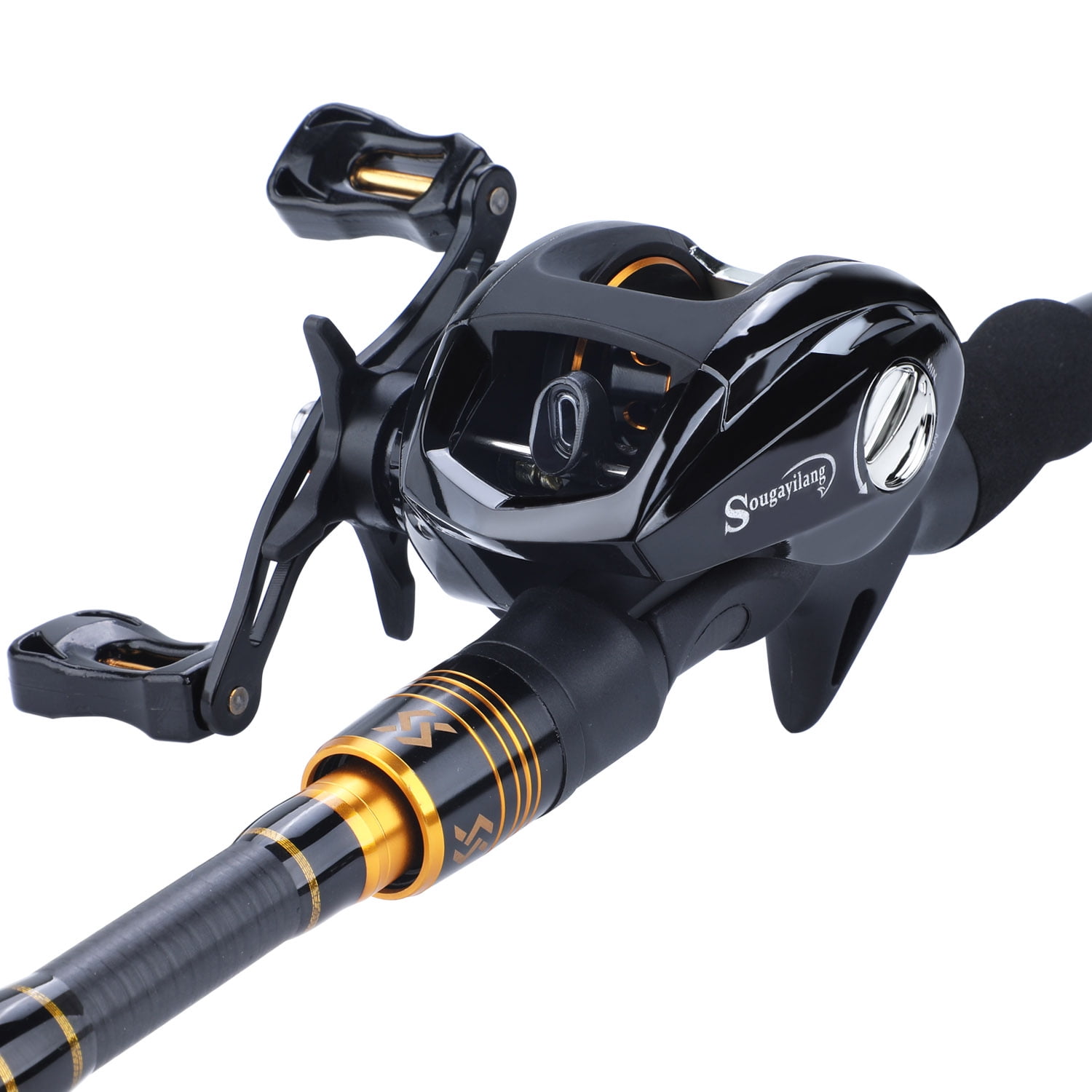 Sougayilang Casting Rod and Baitcasting Fishing Reel Combo Telescopic ...