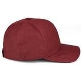 Daxton Premium Mid Profile Hat Semi Curved Visor Red Cap White Silver ...