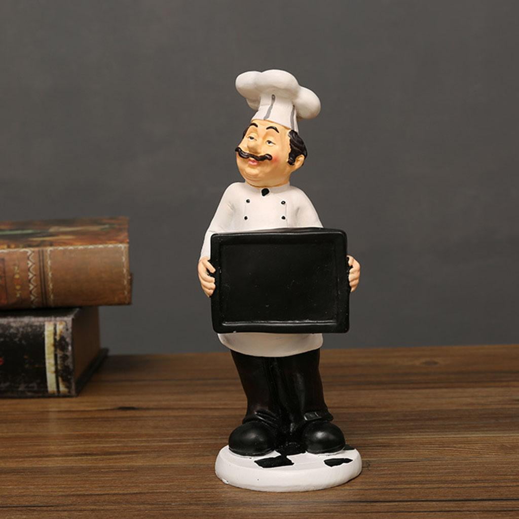 European Decorative Chef Figurine Ornaments 3D Resin Home Decoration ...
