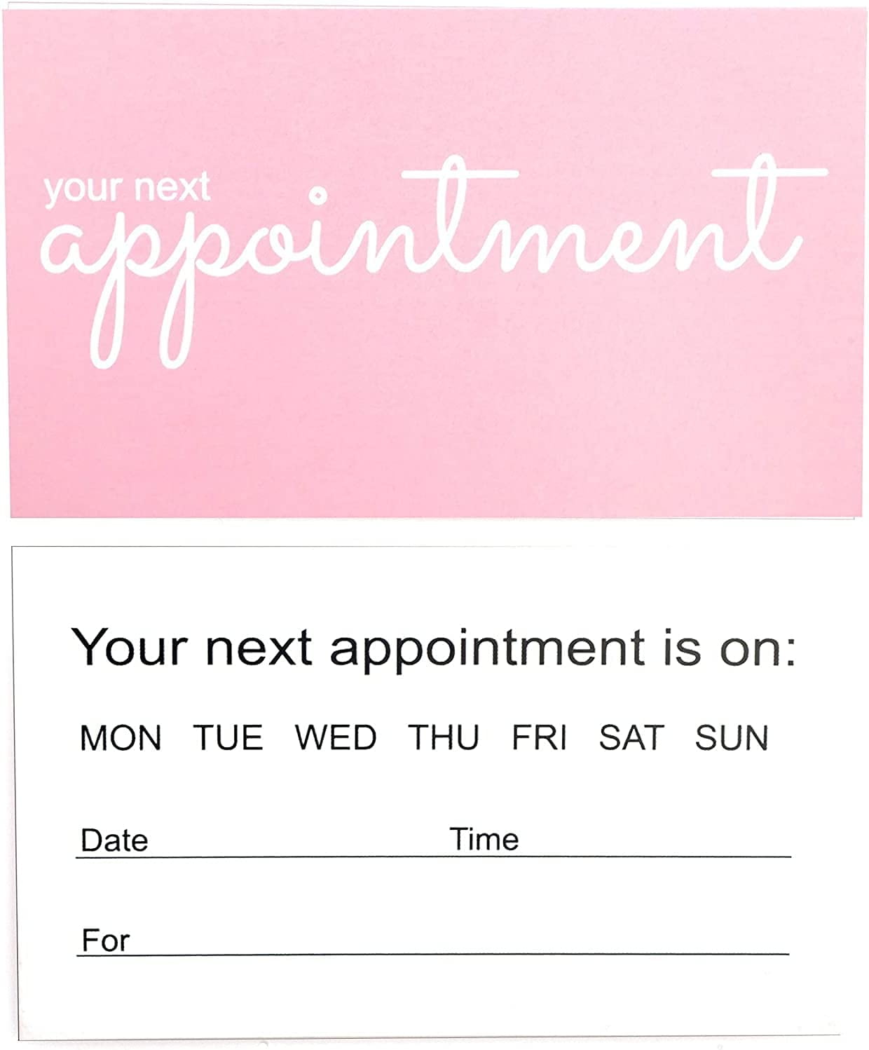 RXBC2011 Appointment Reminder Cards Pack of 100 Pink - Walmart.com
