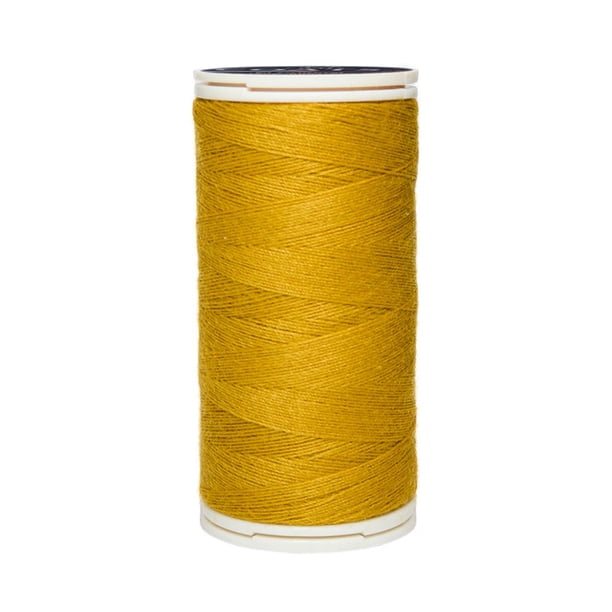 Caja 12 Pzas Hilo Amarillo Ambar Coats Poliéster Liso 3 Cabos Fibra ...