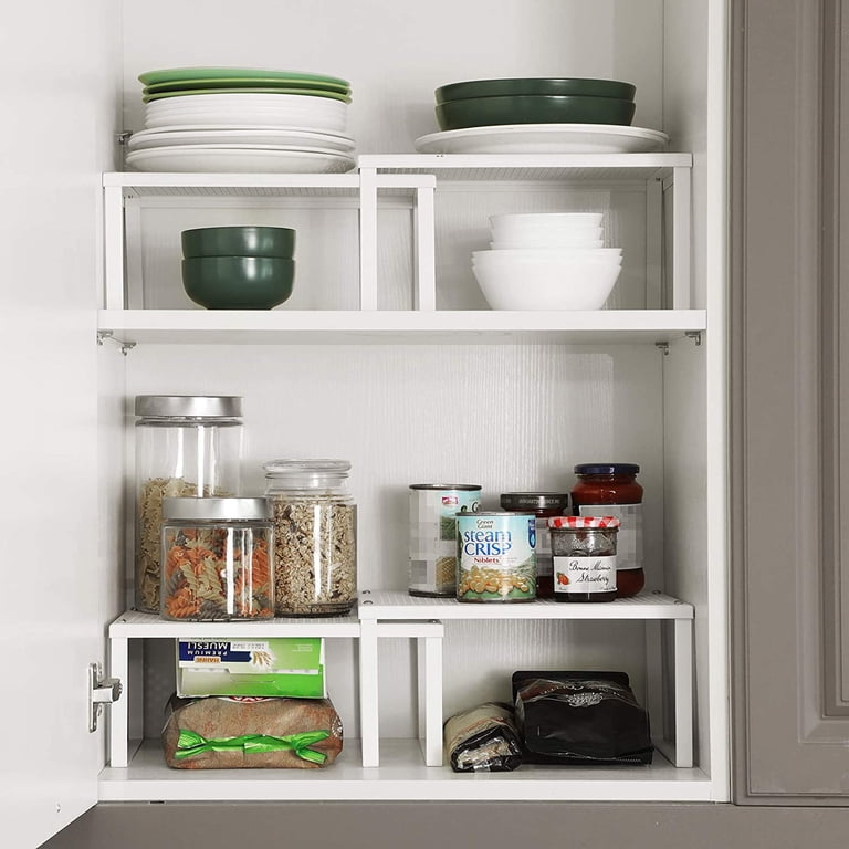 Stackable Kitchen Shelves NEX Kitchen Cabinet Organizer - Stackable ...