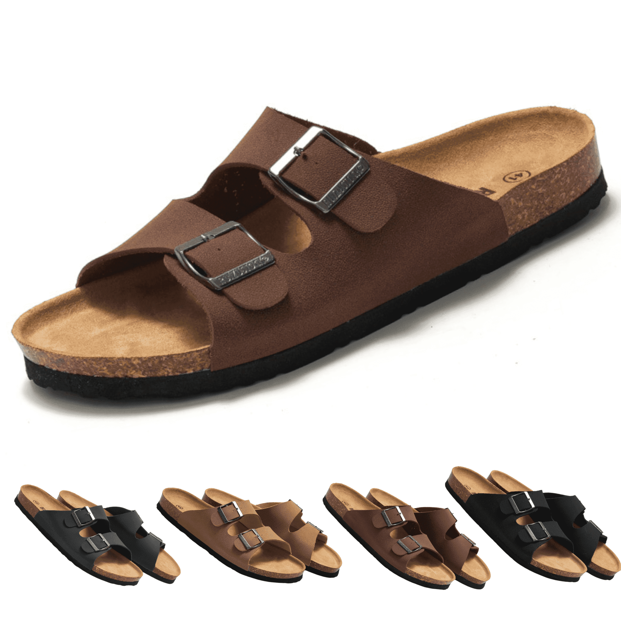 Click here for Beranmey Unisex Cork Footbed Sandal For Womens Fla... prices