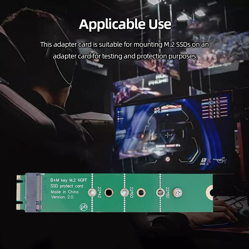 NGFF NVME AHCI SATA SSD Protection Card M2 B+M Key Slot SSD Hard Disk ...