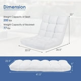 Costway Adjustable 14-Position Floor Chair Folding Lazy Sofas & Couches ...
