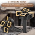 CNC Carbide Insert Surfacing Router Bit 1/4" Shank, 1-1/4"Cutting ...