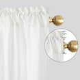 Alishomtll Farmhouse Linen Valance, Decorative Buttons, Rod Pocket, 18 ...