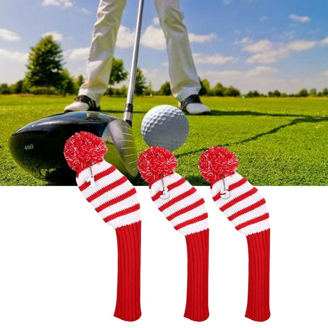 3Pcs Knitted Golf Club Head Covers Set Golf covers for head with Number ...