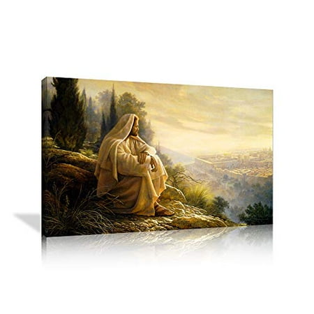 KALAWA Gethsemane Jesus Picture Framed Wall Decor for Living Room ...