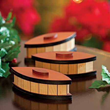 HTWW - Oval Trick Box - Wooden Trick Box - Wooden Brainteaser - Gift ...