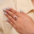 Oval Ruby Diamond Ring, 14k Solid Gold, Natural Diamonds ...