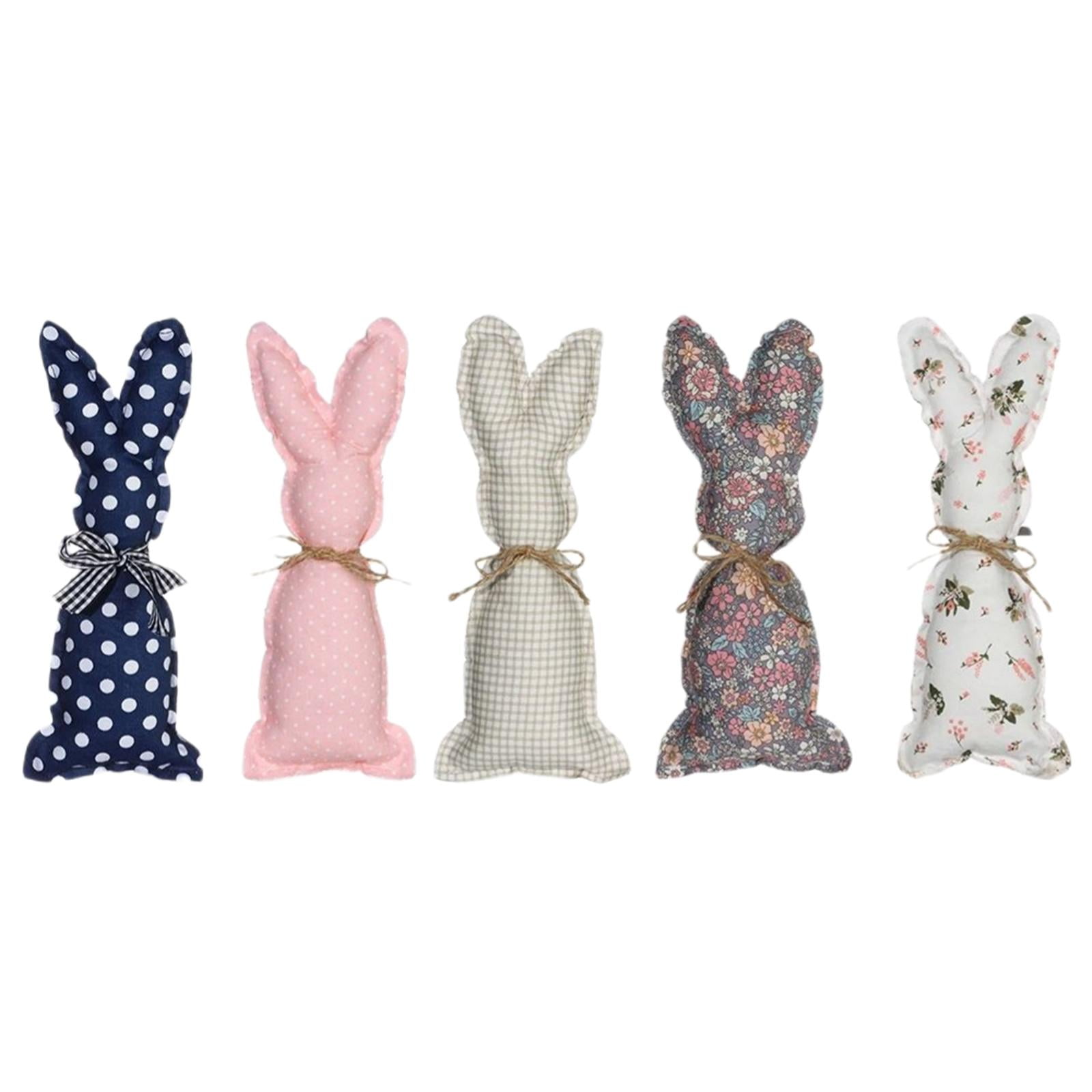 5x Cute Cloth Rabbit Easter Figure Farmer Bunny for Photo Prop Party ...