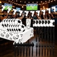 Classic Black and White Football Themed Disposable Paper Tableware Set ...