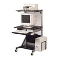 BALT Alekto Compact Sit & Stand Workstation, 30 x 24 x 52, Black/Silver ...
