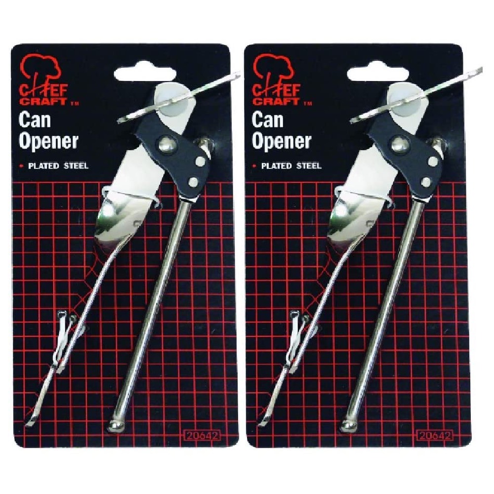 Chef Craft Manual Can Opener Nickel Plated Steel, 2 Pack - Walmart.com