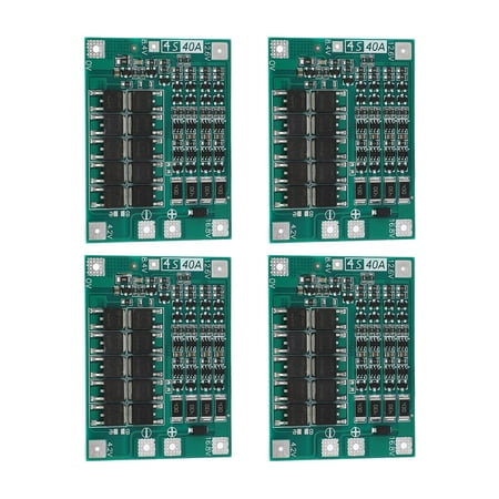 Protection PCB Cell Board, Lithium Battery Balance Module 4Pcs 40A For ...