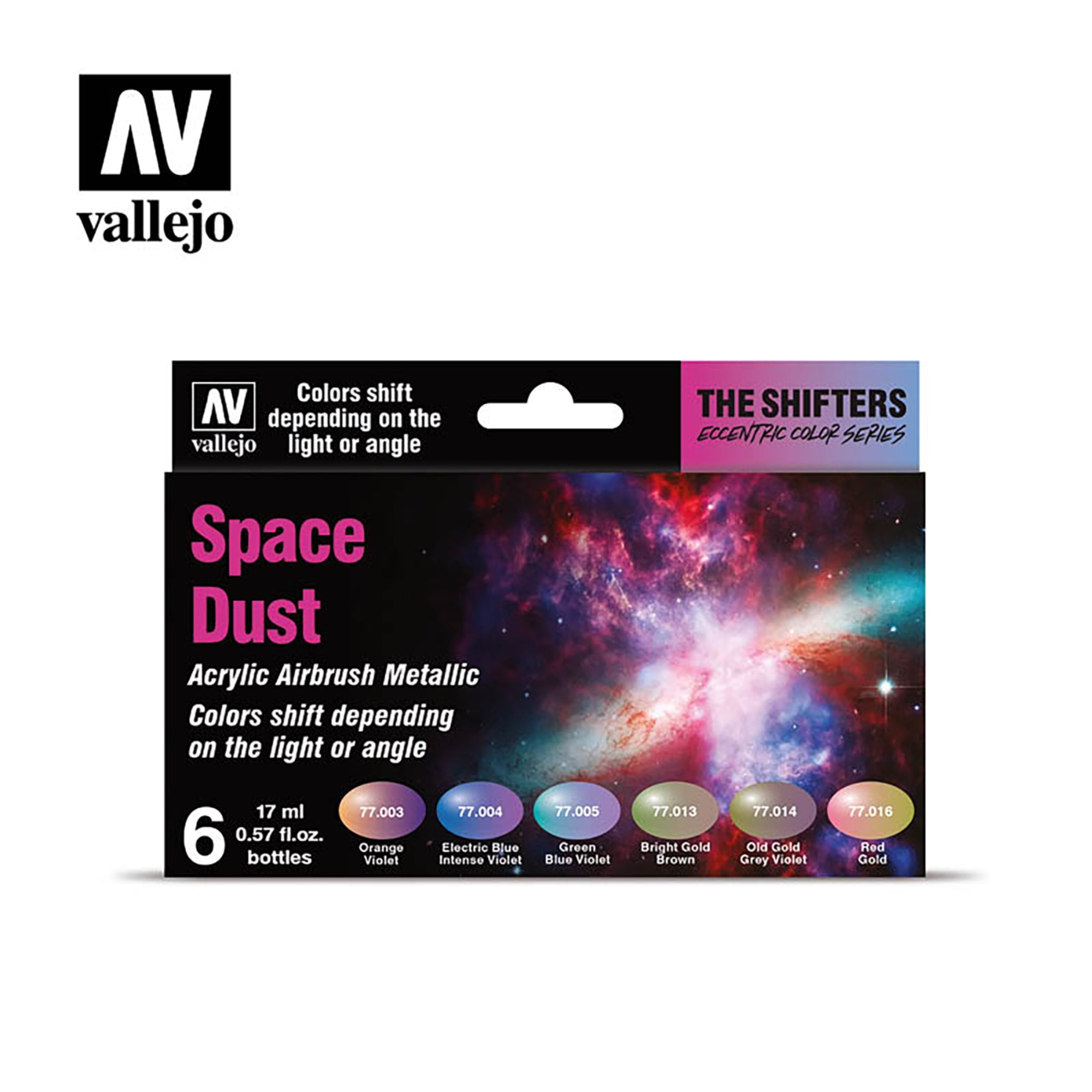 Vallejo Paints: Space Dust Shifters Eccentric Colors, 6 Vallejo Paints: Space Dust Shifters Eccentric Colors, 6