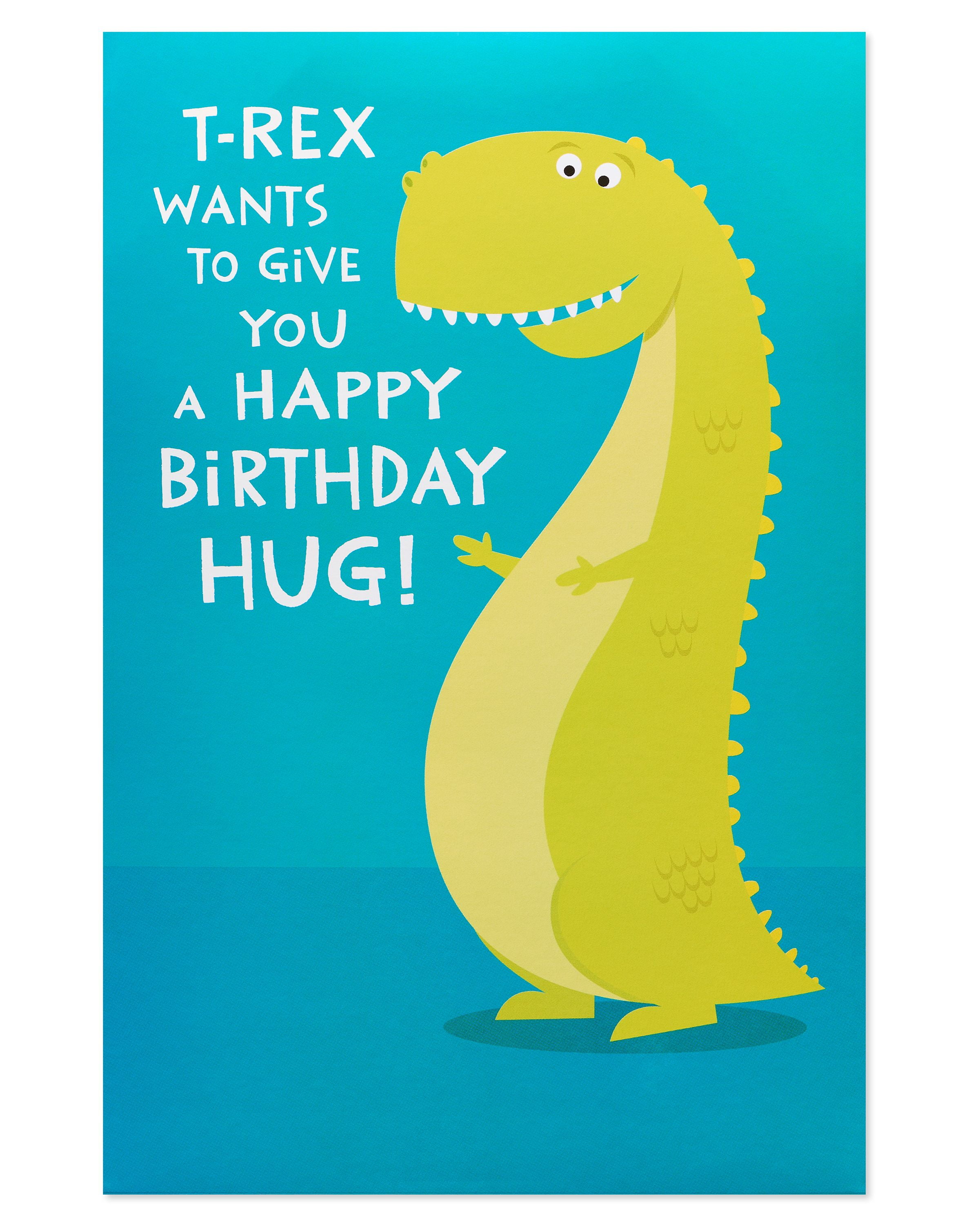 American Greetings Funny T-Rex Birthday Card with Pop-Up - Walmart.com