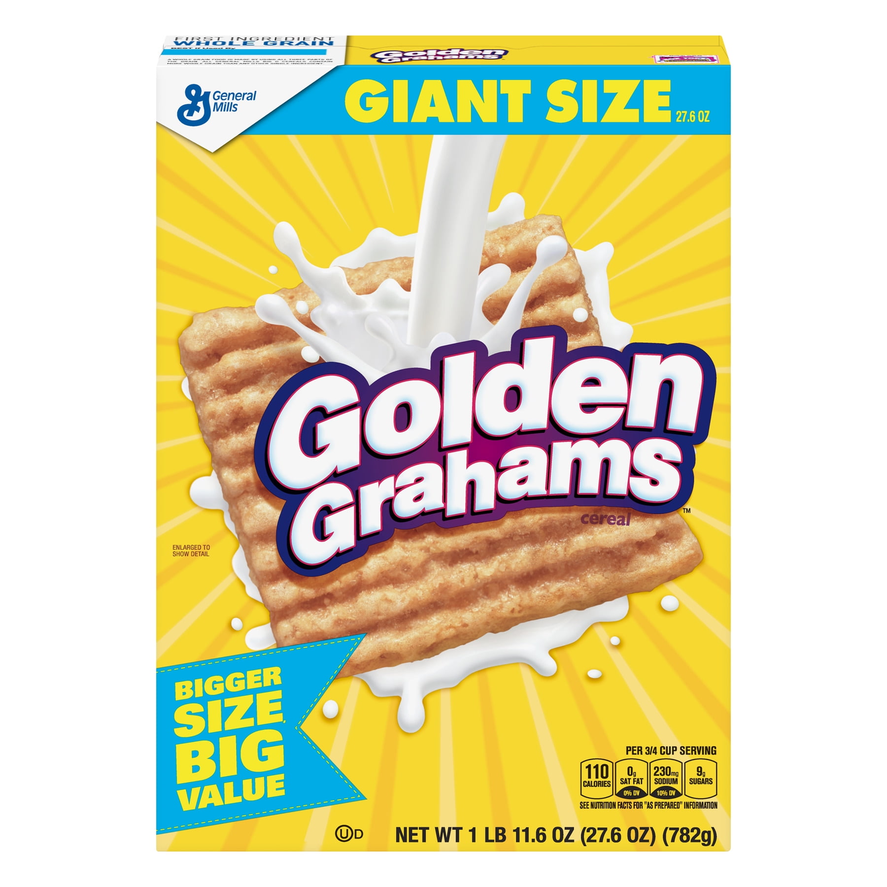 Golden Grahams Breakfast Cereal Giant Size 276 Oz Box
