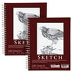 "U.S. Art Supply 5.5""x8.5"" Spiral Sketch Pad (Pack of 3) - 60lb, 100 ...