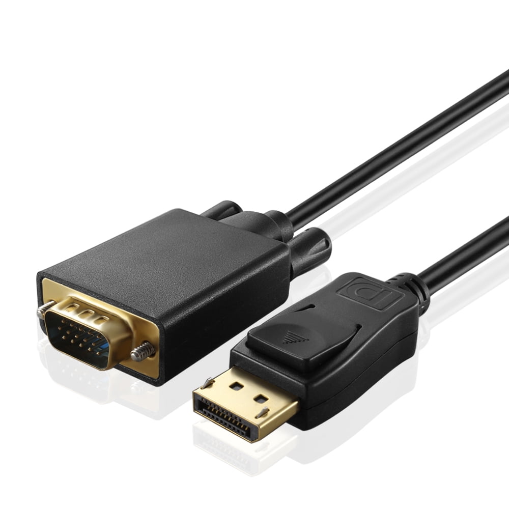 DisplayPort DP to VGA Cable (6 Feet) Male to Male Passive Passthrough ...