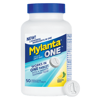 Major Mintox Plus Antacid Plus Anti-Gas Tabs, Lemon Mint, 100 Count ...