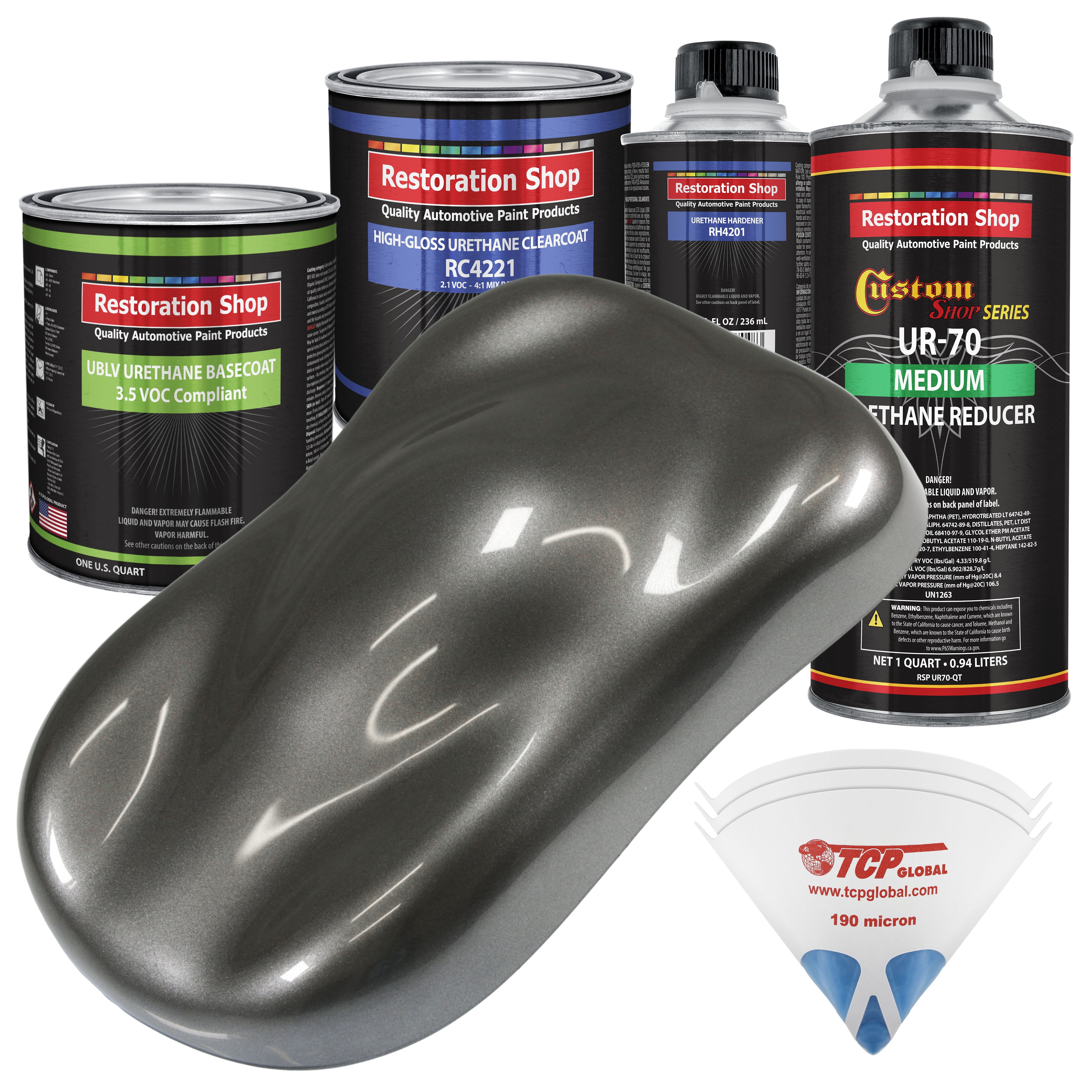 Chop Top Silver Metallic Quart Kit Low VOC URETHANE BASECOAT Car Auto ...