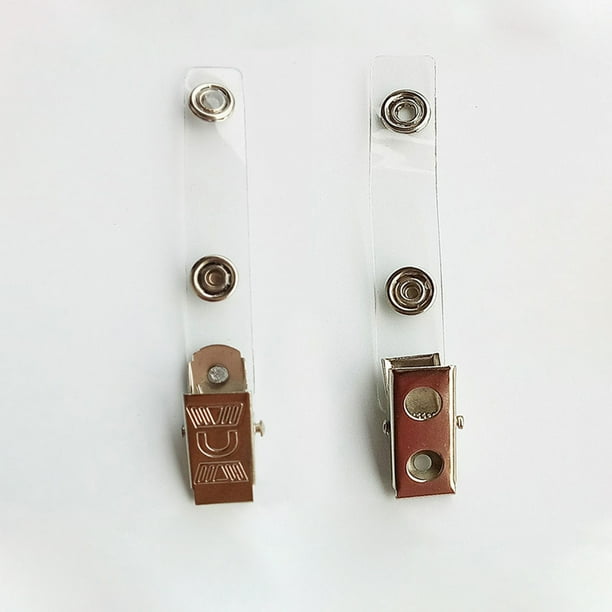 SagaSave 1/5/10/20Pcs Metal ID Card Clip Badge ID Holder Clips for Name ...