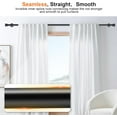 Long Curtain Rods 72-144 (12ft), 1" Diameter Black Drapery Rod for ...