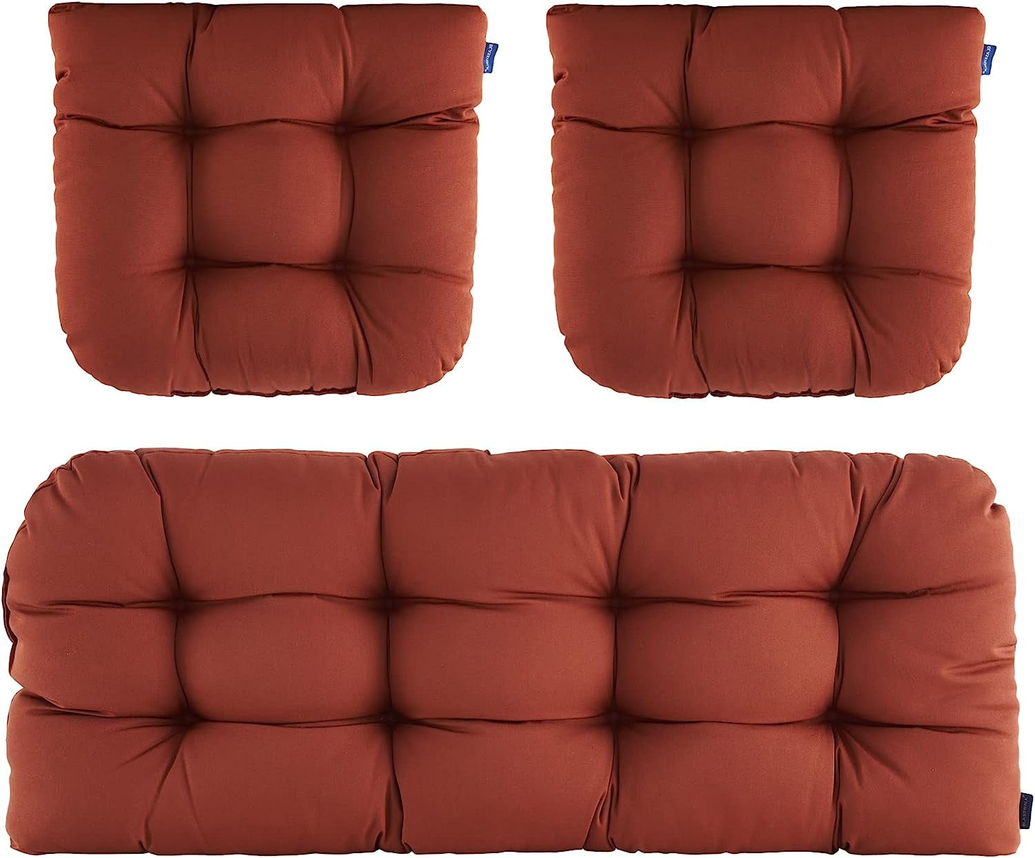 SHMAMT Outdoor Chair Cushions,3 Piece Loveseat Outdoor Cushions Set ...