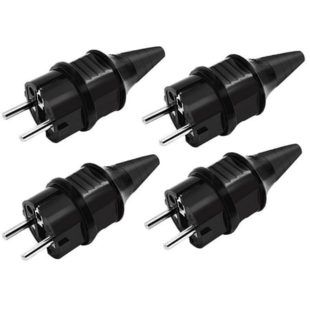 Replacement Plugs [4 Pack] Standard Male Electrical Sockets, 4 x Rubber ...