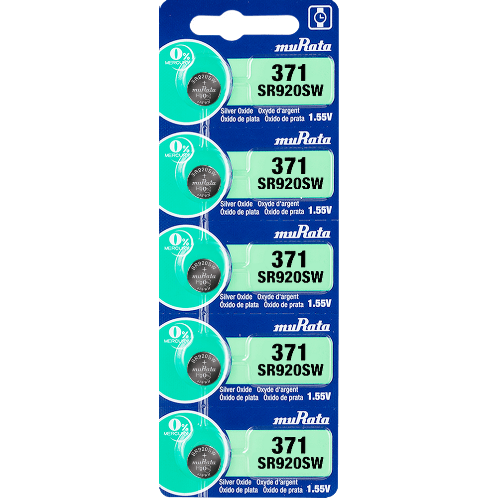 Murata 371 SR920SW Battery 1.55V Silver Oxide Watch Button Cell ...