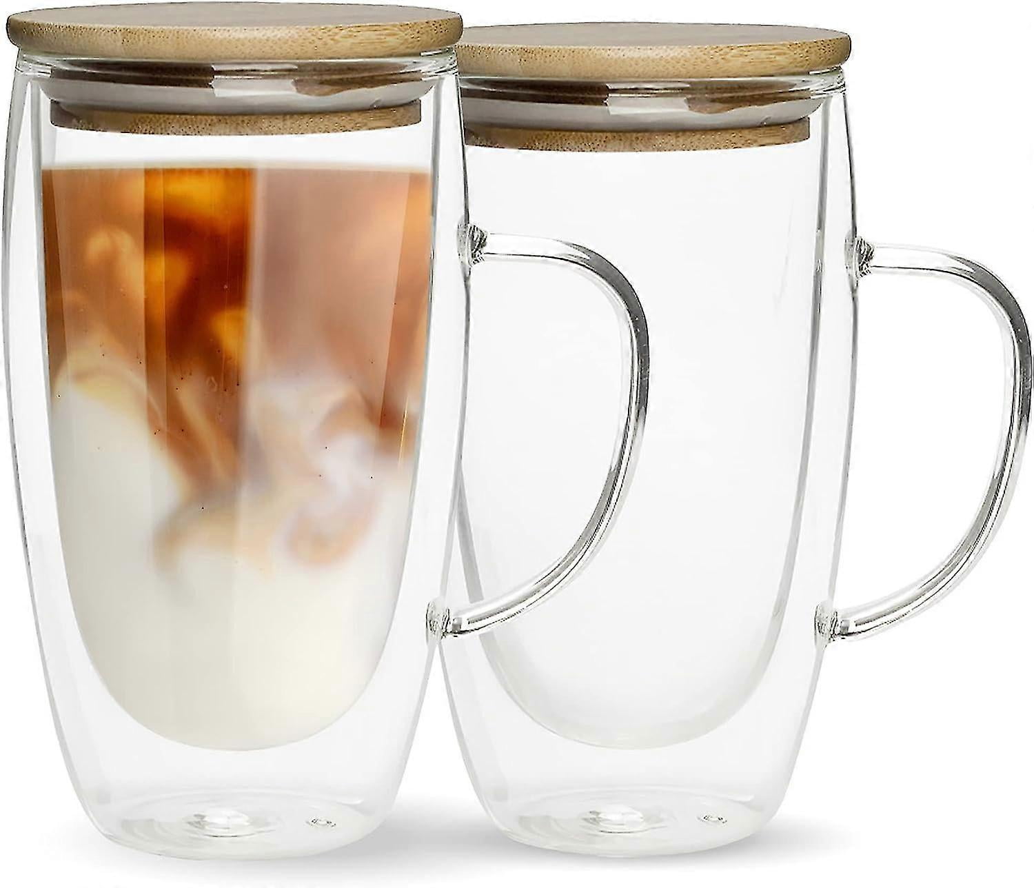 Tazas de café de vidrio de doble pared, tazas de café aisladas únicas ...