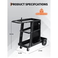 3-Tier Welding Cart, 400 Lbs Load Capacity,Rolling Metal Utility Car ...