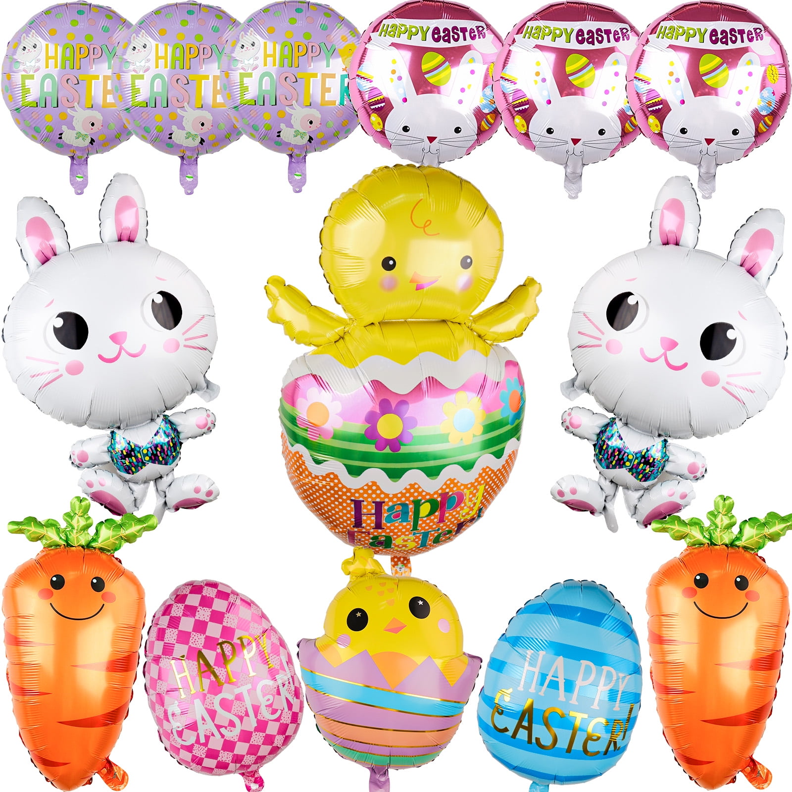 Easter Balloons foil Easter Egg Balloons Easter Bunny Mylar Balloons ...