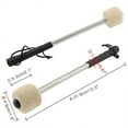 2 Pcs 12.5Inch Bass Steel Drum Mallets,Wool Felt Drum Sticks with ...
