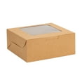 50 Pack Premium Kraft Baking Boxes, 6x6 Bakery Box with Clear Window ...